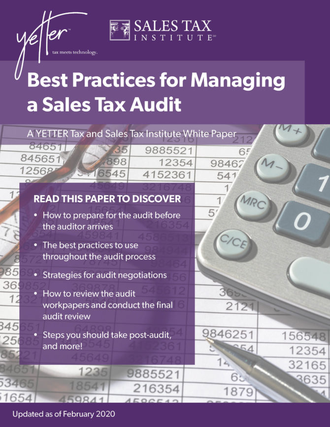 How to Manage a Sales Tax Audit or Use Tax Audit | Sales Tax Institute