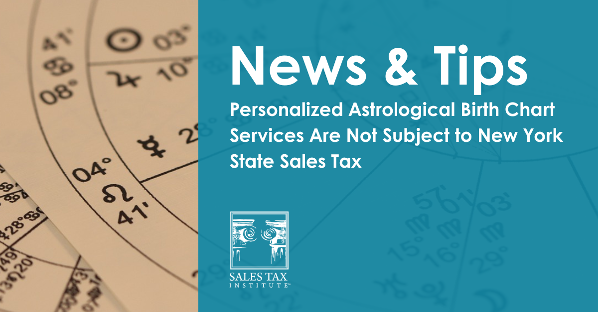 Personalized Astrological Birth Chart Services Are Not Subject to New ...