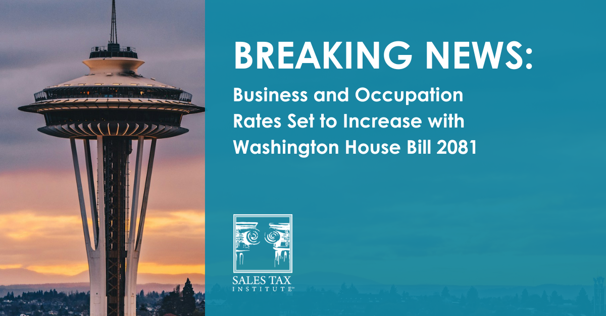 Business and Occupation Rates Set to Increase with Washington House ...