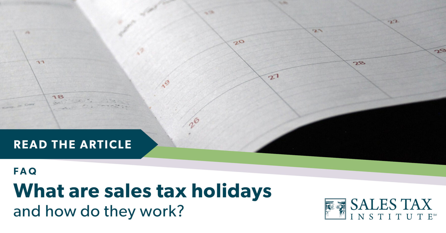 What are Sales Tax Holidays and how do they work? | Sales Tax Institute